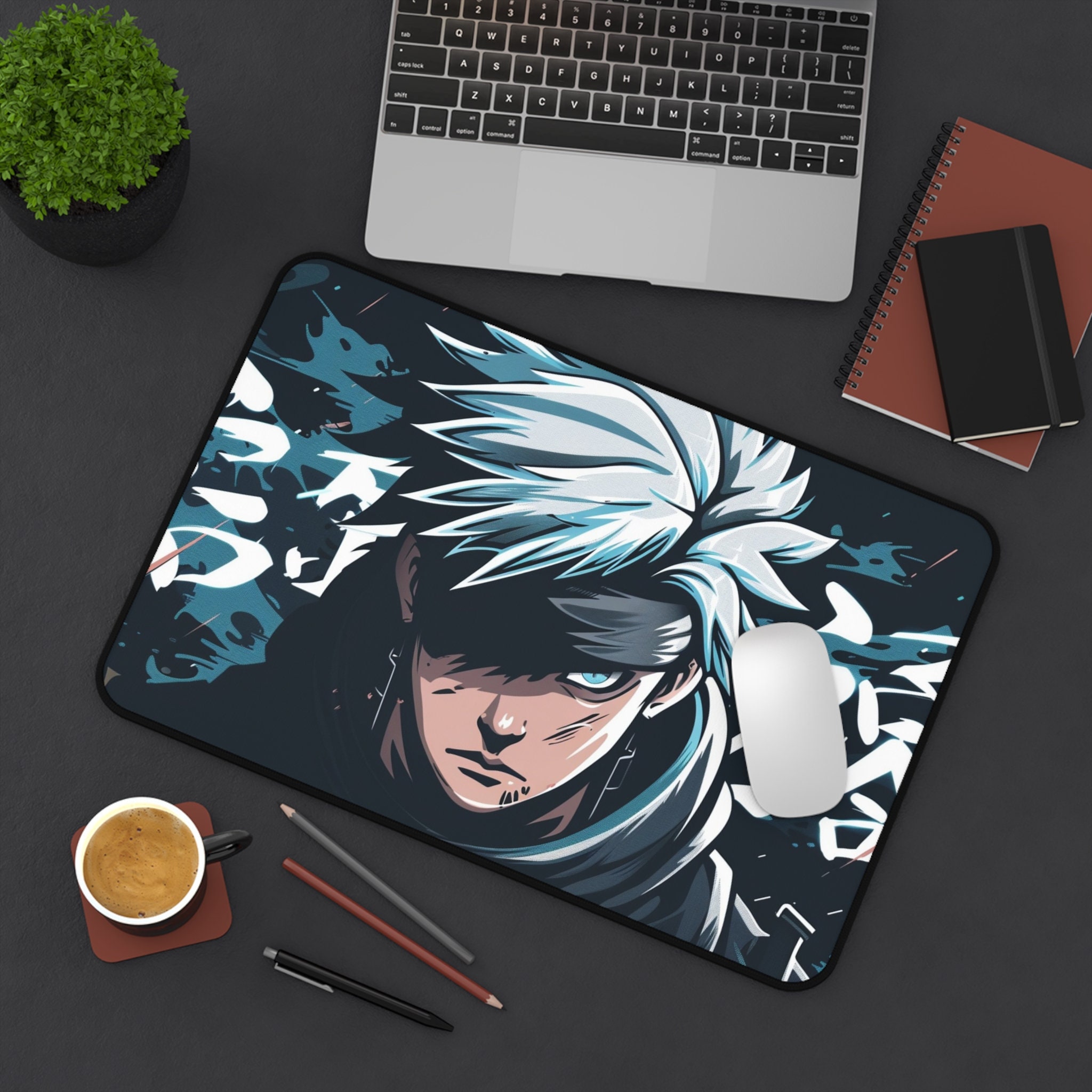 Electric Anime Ninja Gaming Mouse Pad Large Desk Mat Cute & Cool ...