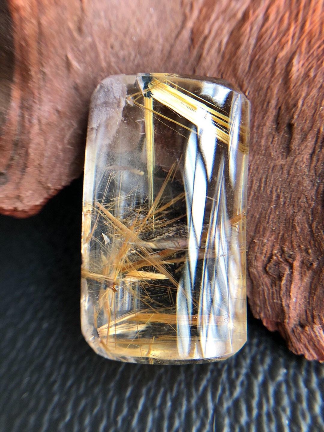 Natural Rutilated Quartz Crystal Pendant, Gold Rutile Quartz Pendant ...