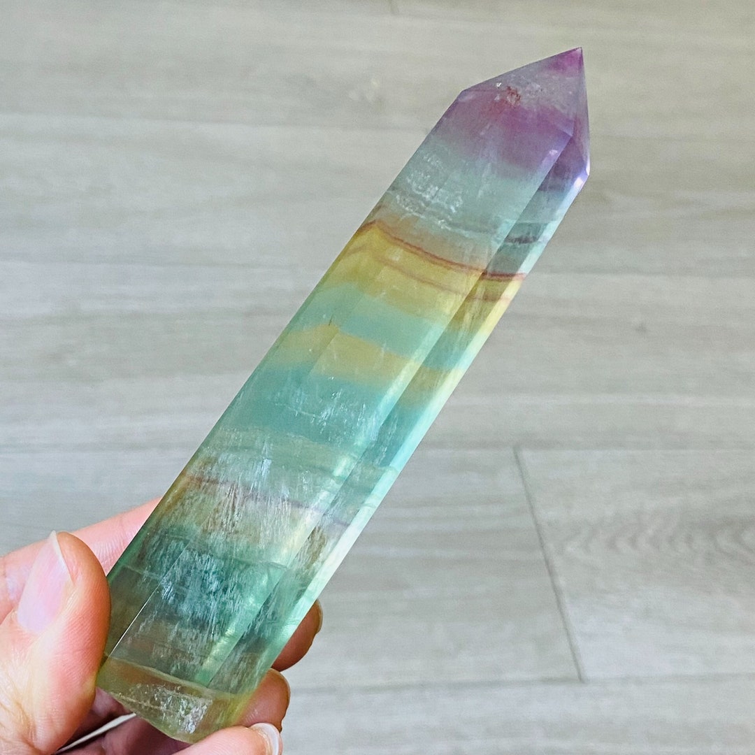 Candy Rainbow Fluorite Tower, Fluorite Tower, Fluorite Point, Fluorite ...