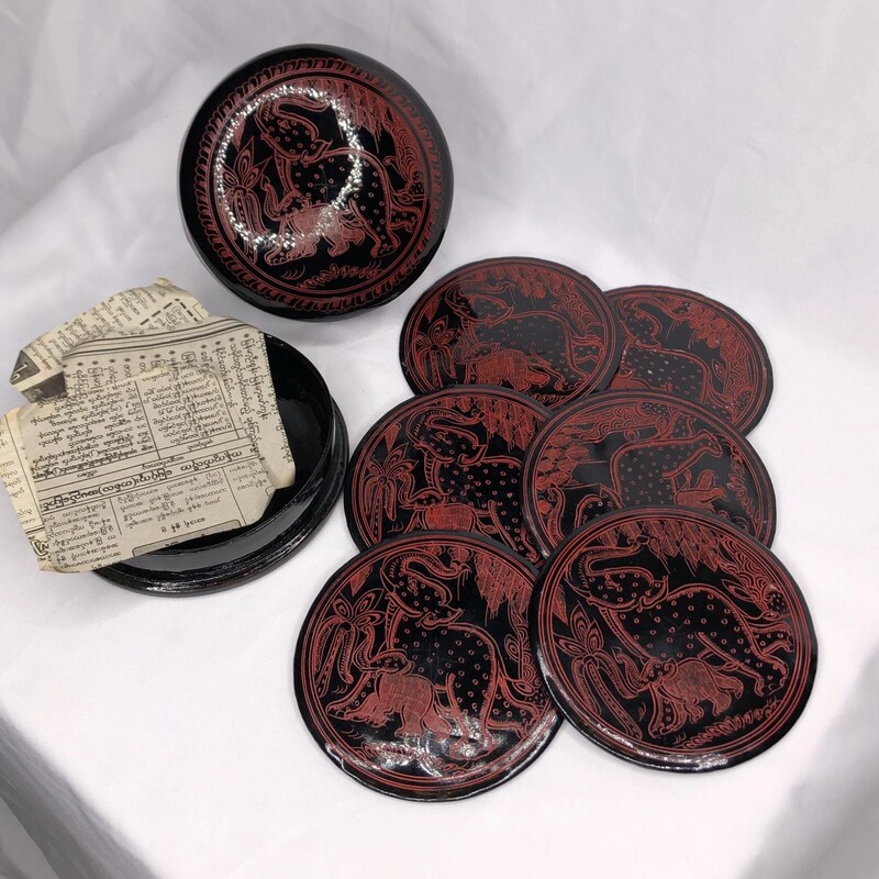 Lacquer Coasters - Etsy
