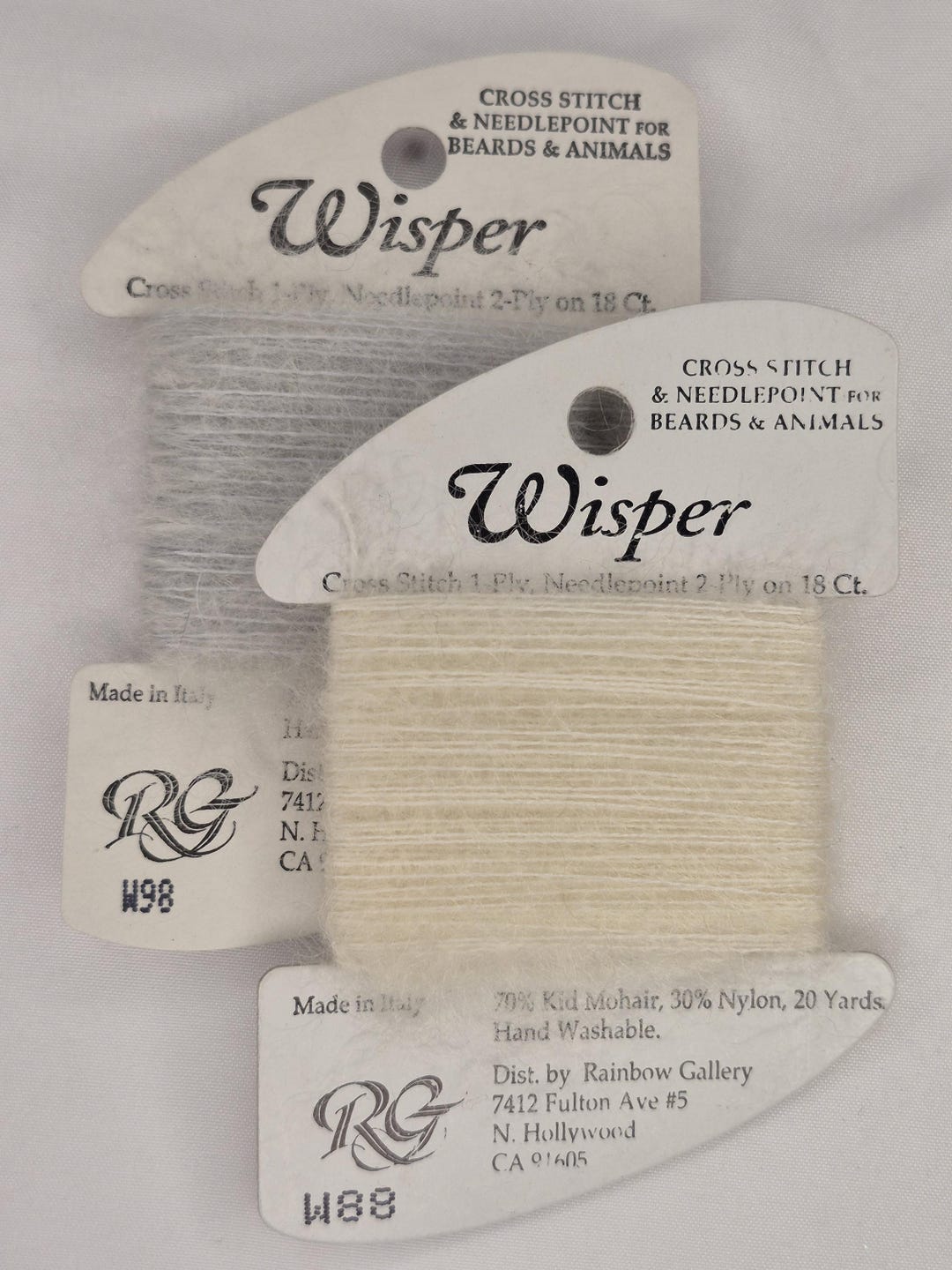 Rainbow Gallery 1 X Thread Wisper Mohair-blend Colorfast Skein - 20 Yds ...