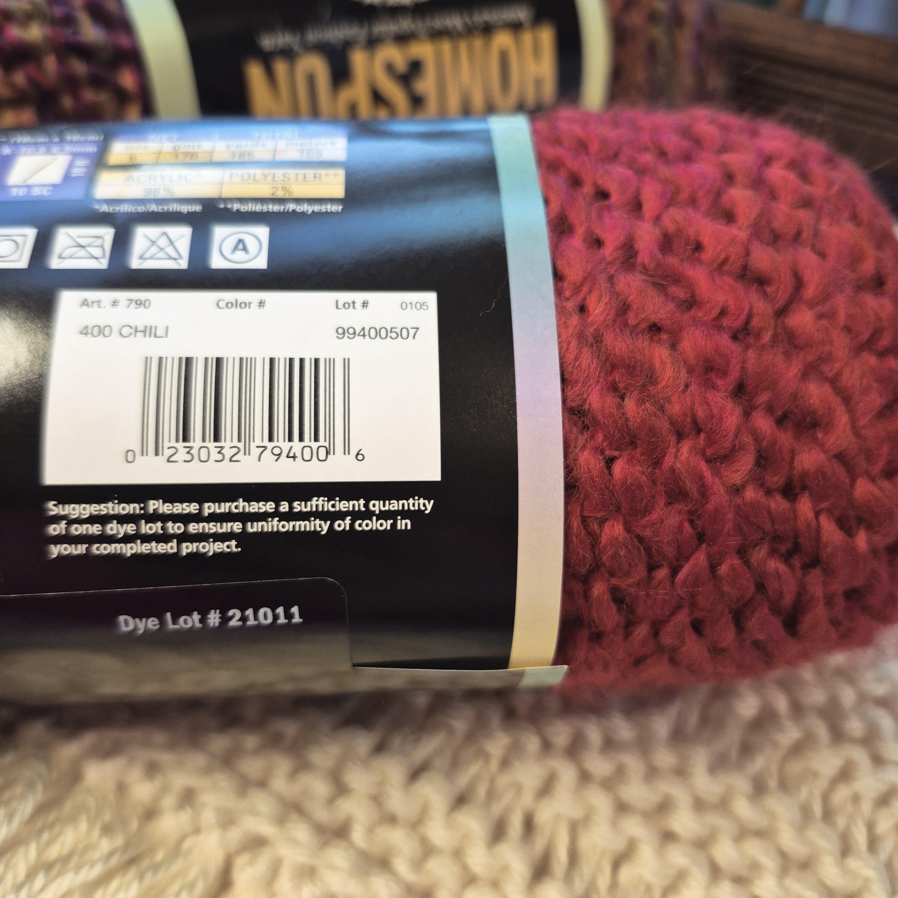 Lion Brand Homespun Yarn: Bulky Acrylic Blend, Honolulu, Chili - Etsy