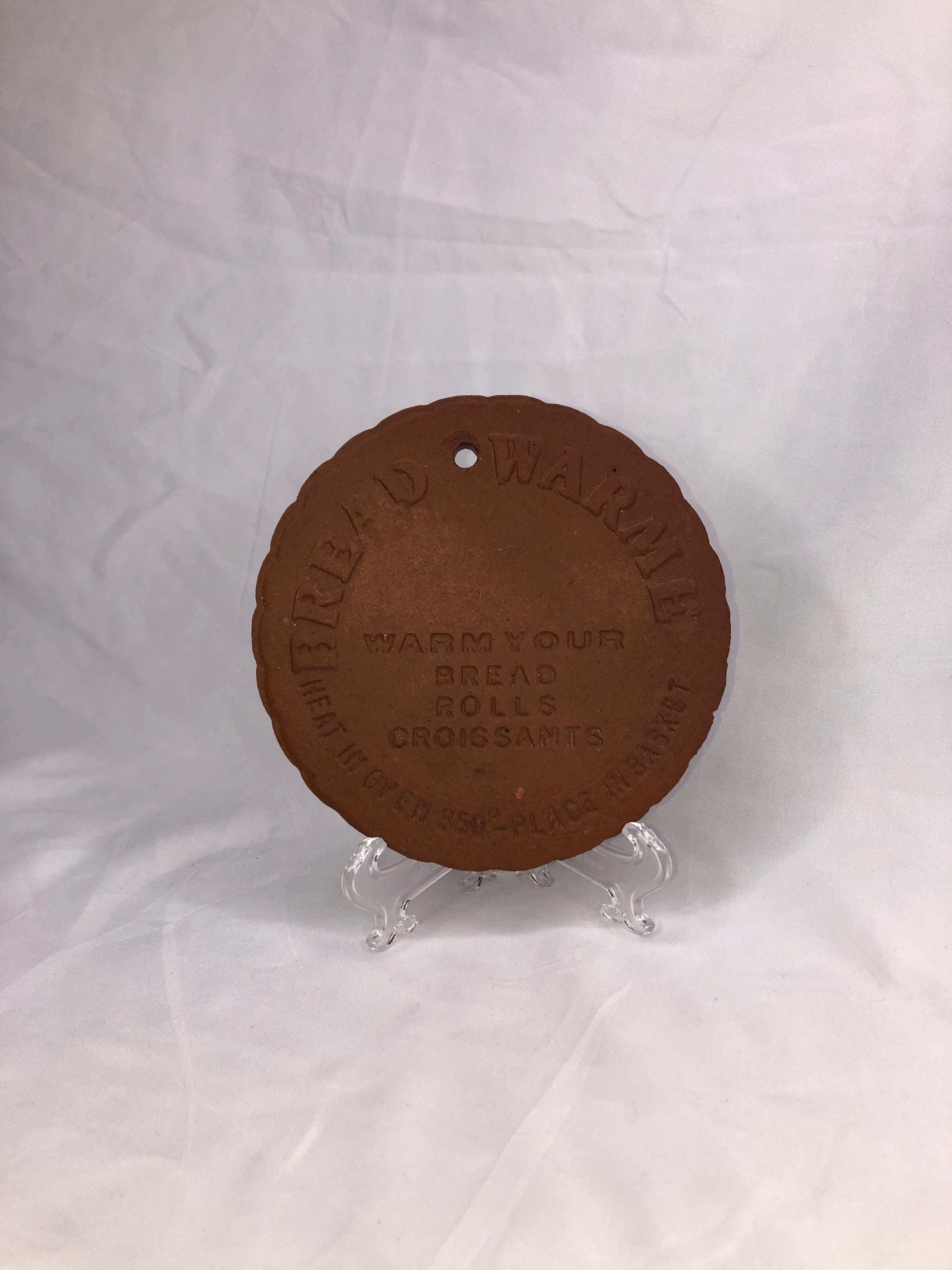 Vintage Terra Cotta Bread Buns Croissants Warmer 5 Diameter Breakfast ...