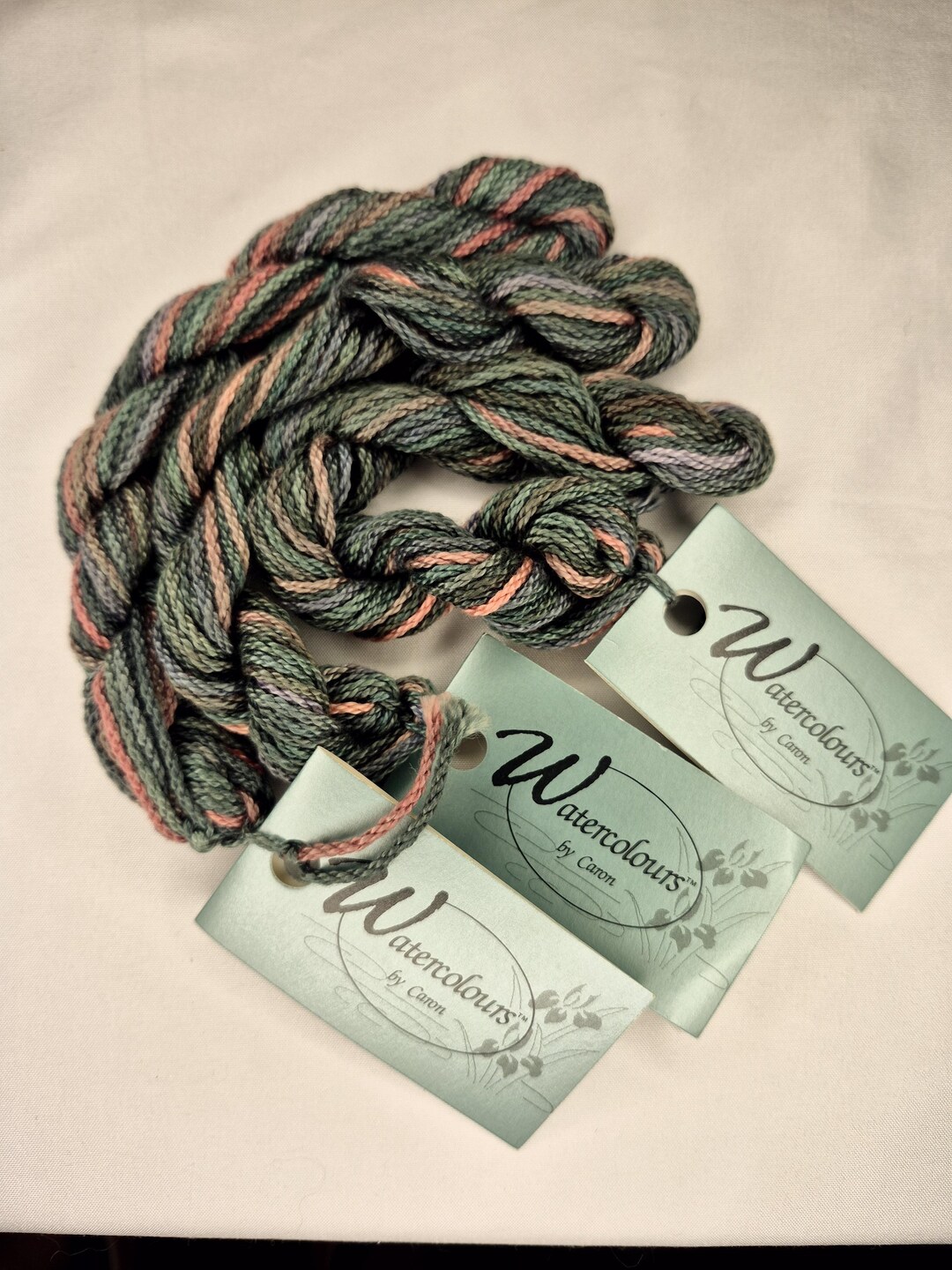 Watercolors by CARON 1 X Skein of Hand-dyed 3-ply Pima Thread 100% ...