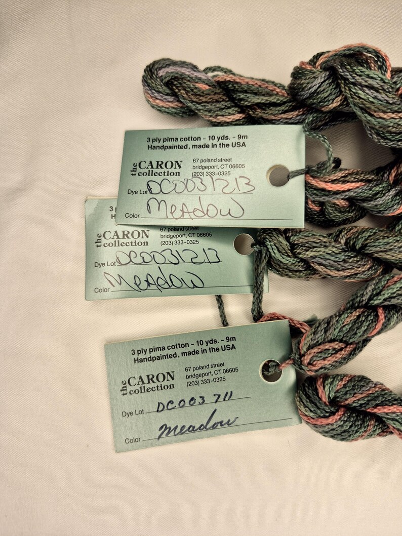 Watercolors by CARON 1 X Skein of Hand-dyed 3-ply Pima Thread 100% ...