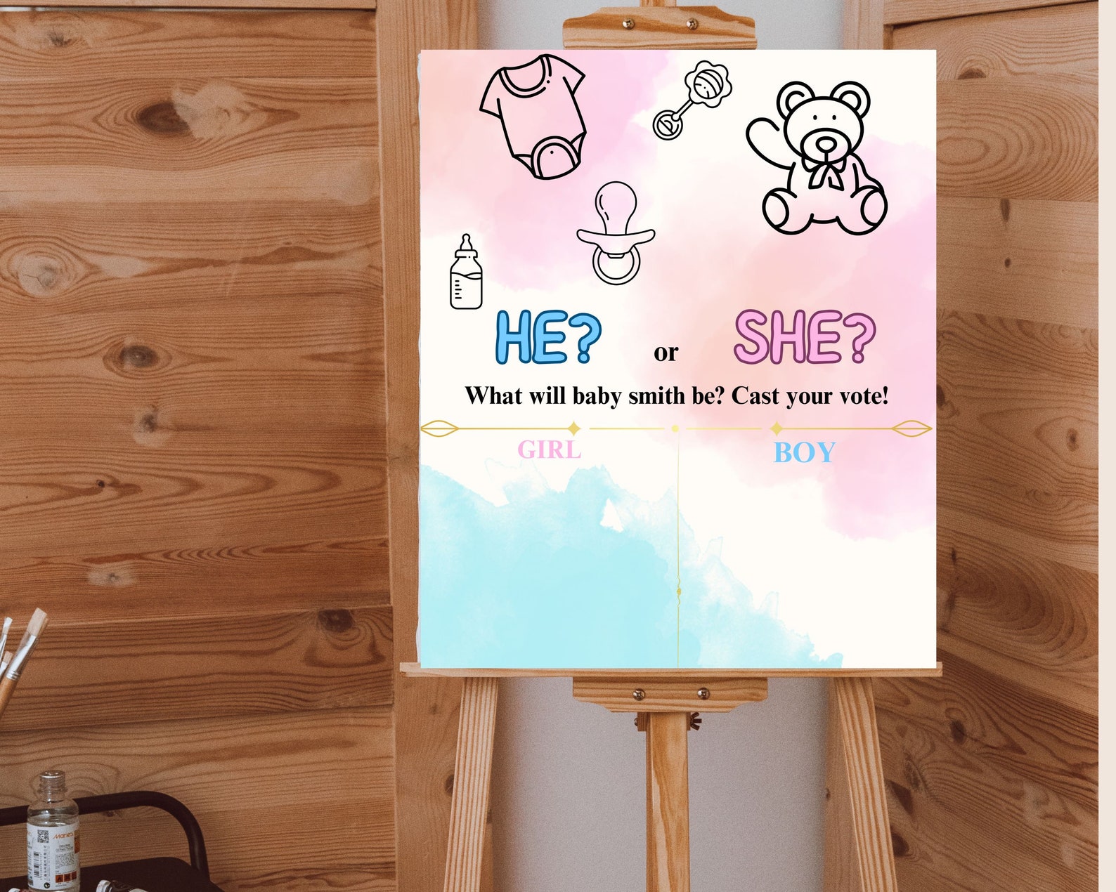 Cloud Gender Reveal Games Set | Baby Shower Party (canva Templates) - Etsy