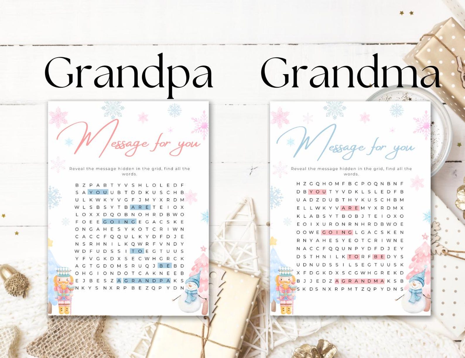 Gender Reveal Word Search Activity, Baby Shower Game - Boy or Girl ...