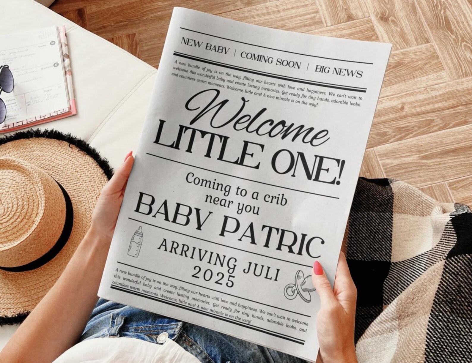 Newspaper Baby Announcement, Newspaper Pregnancy Announcement, Birth ...