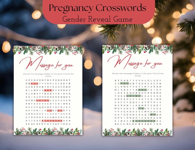 Gender Reveal Word Search, Baby Shower Game (editable in Canva) - Etsy