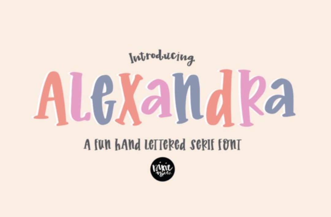 Alexandra Font, Script Font, Handwritten Font, Cursive Font, Signature ...