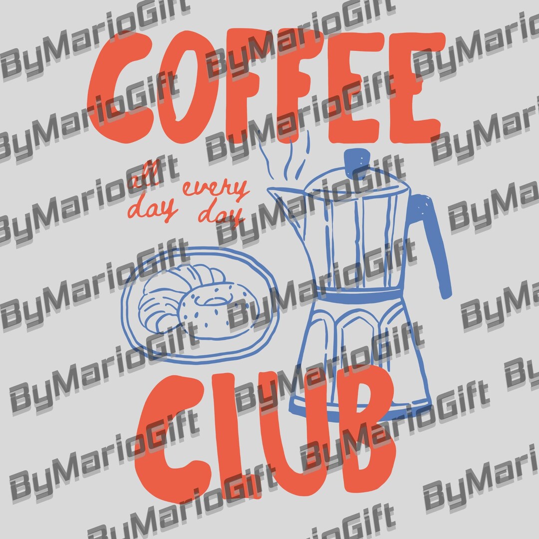 Vintage Coffee Club SVG, Retro Coffee PNG, Coffee Lover Gift, Iced ...