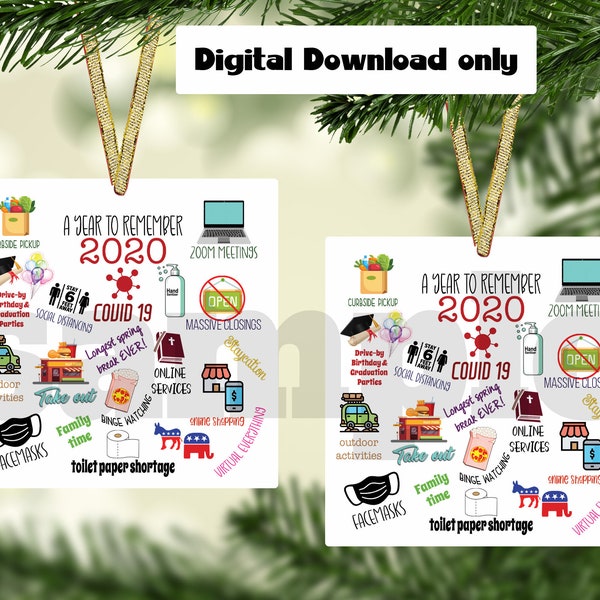 Covid2020 Christmas Ornaments - Etsy