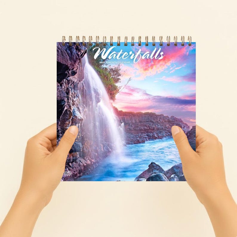 Waterfalls Calendar 2026, Scenic Nature Photos, 12-month Monthly ...