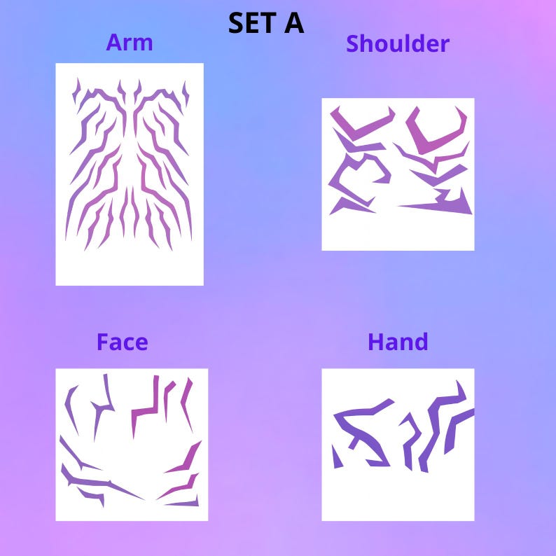 Kpop Demon Hunters Tattoos Set: Jinu Demon Marks Temporary Tattoos ...