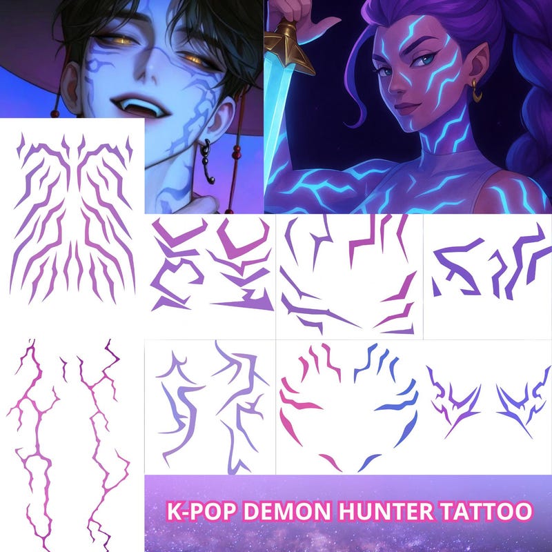 Kpop demon hunter demon marks arm - Etsy.de
