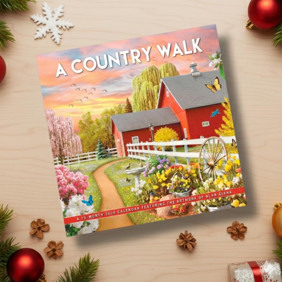 A Country Walk 2026 Wall Calendar – Scenic Rural Art: 12x12 Hanging ...