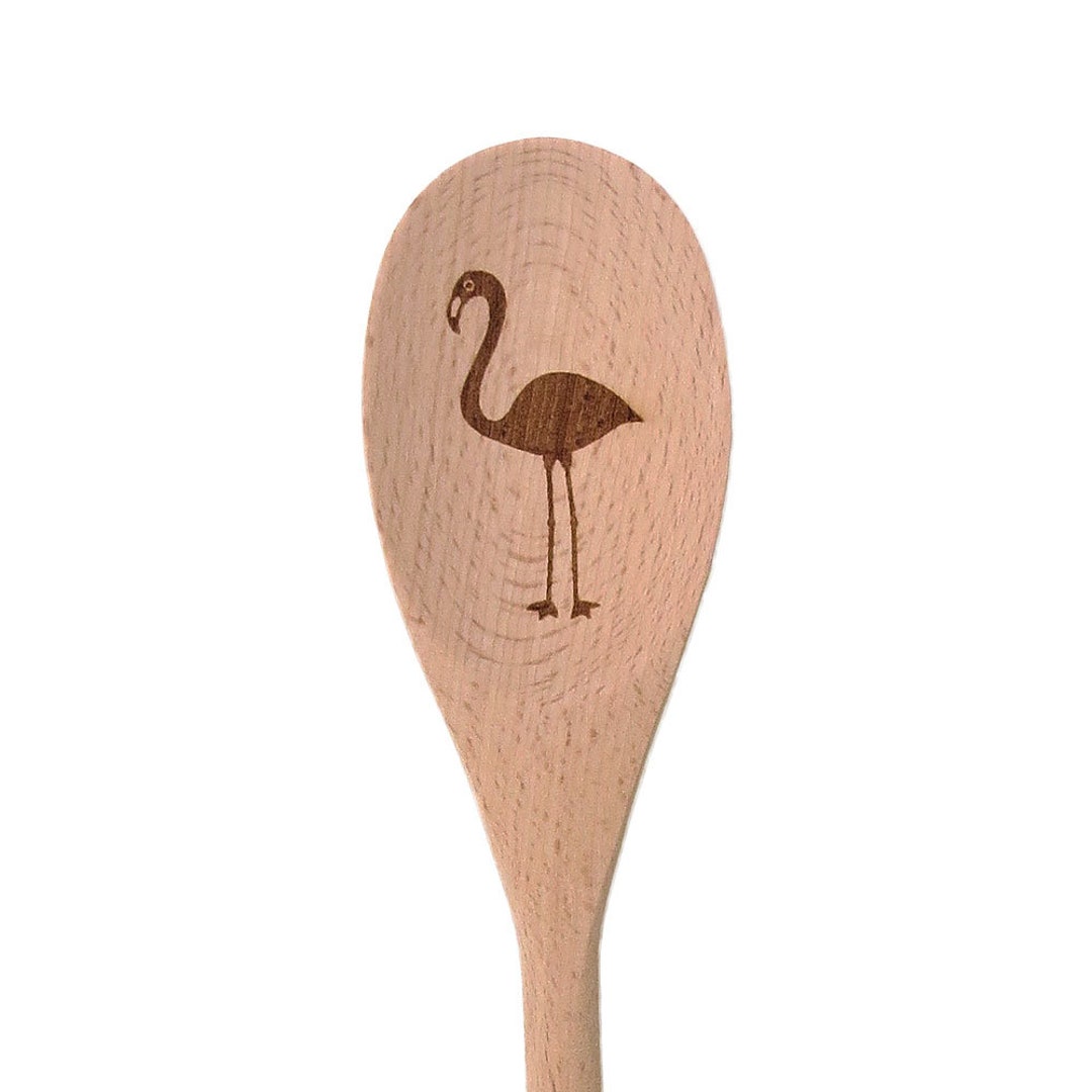 Flamingo Wooden Spoon - Etsy