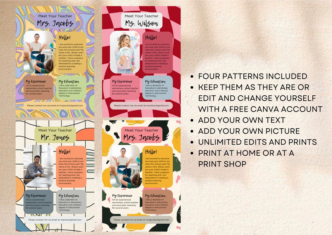 Meet the Teacher Editable I I Meet the Teacher Fun Template I Editable ...