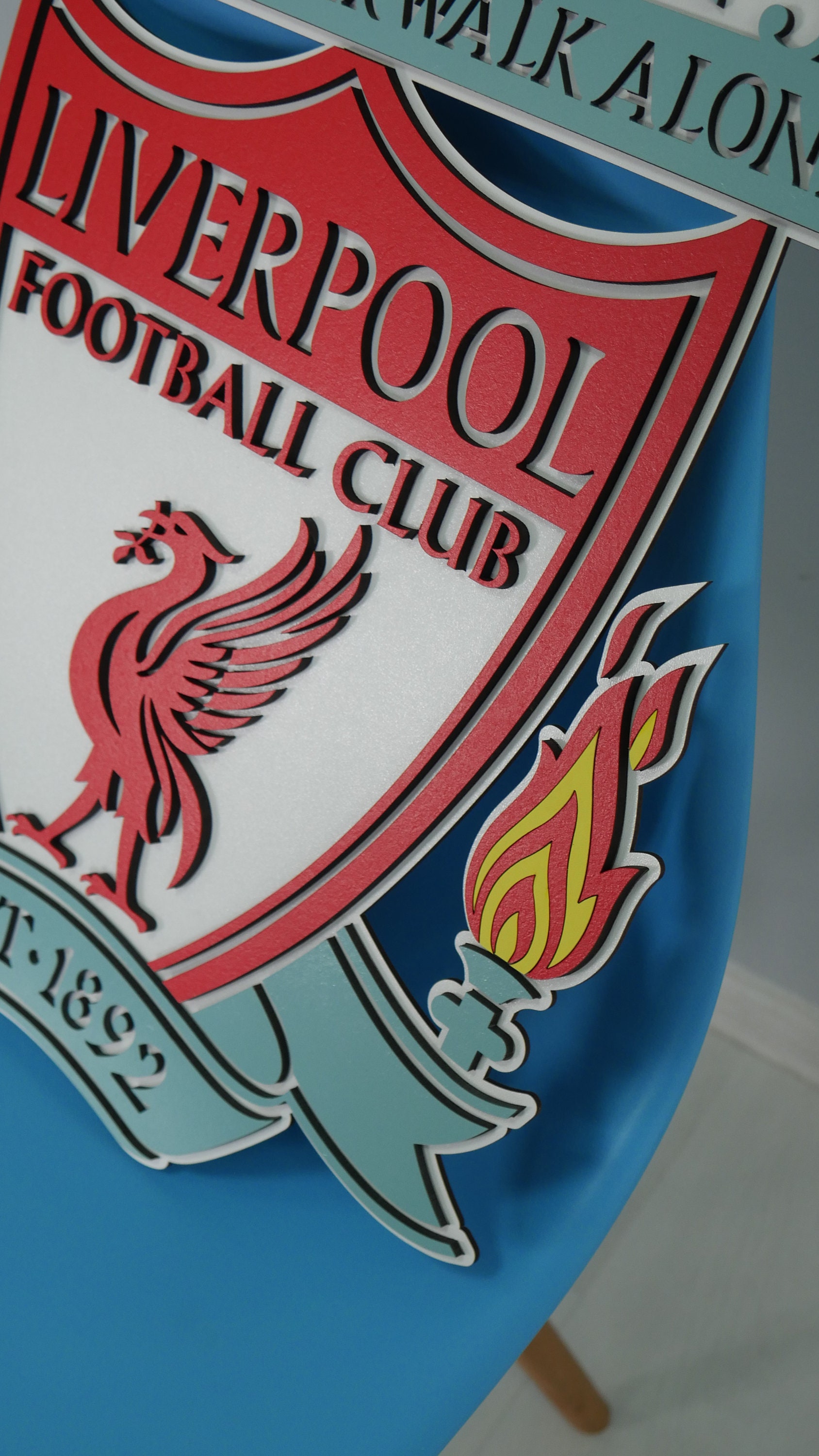 Liverpool FC Crest, Handmade 3D Wooden Wall Decor, Liverpool Wall Decor ...