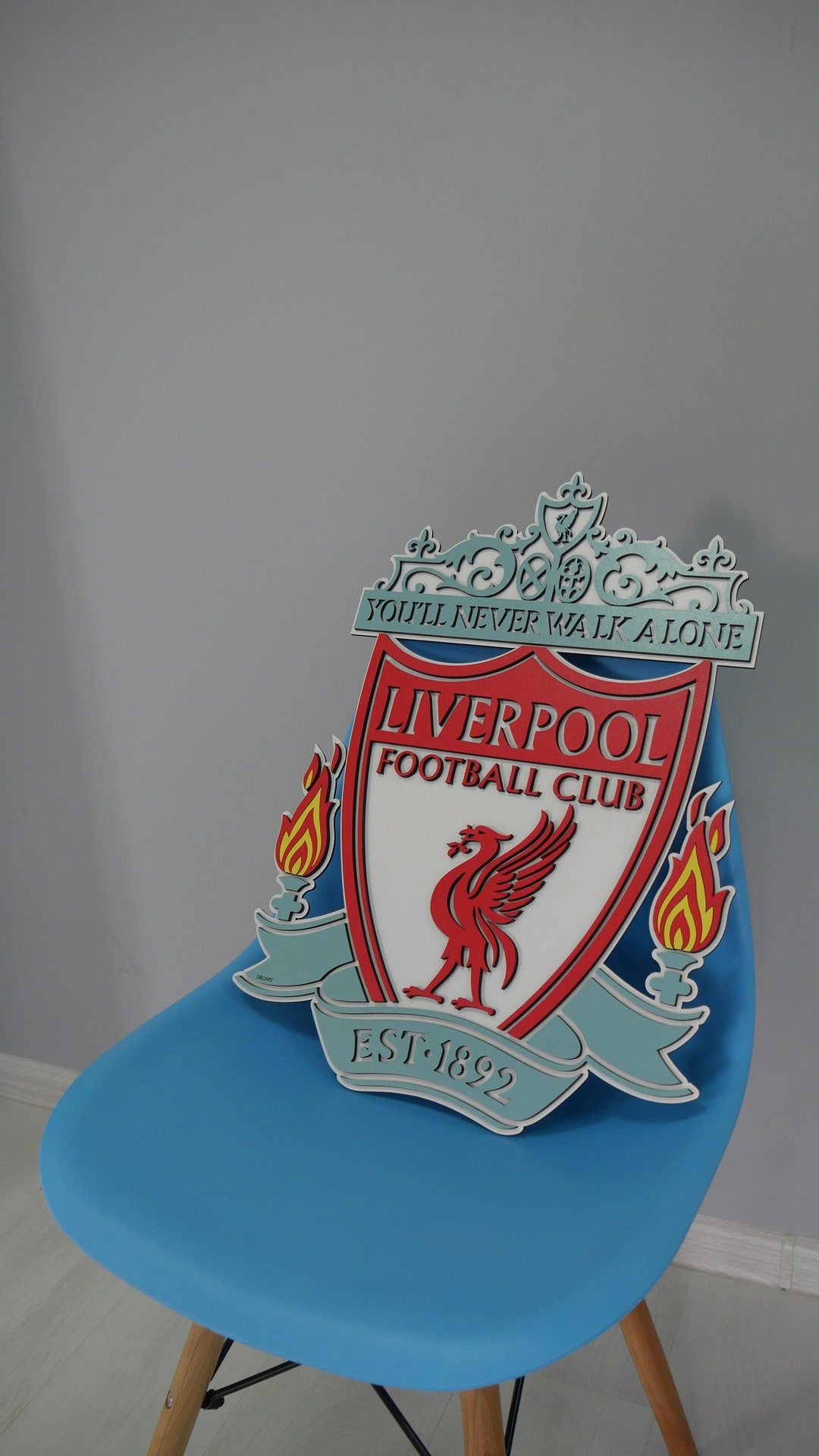 Liverpool FC Crest, Handmade 3D Wooden Wall Decor, Liverpool Wall Decor ...