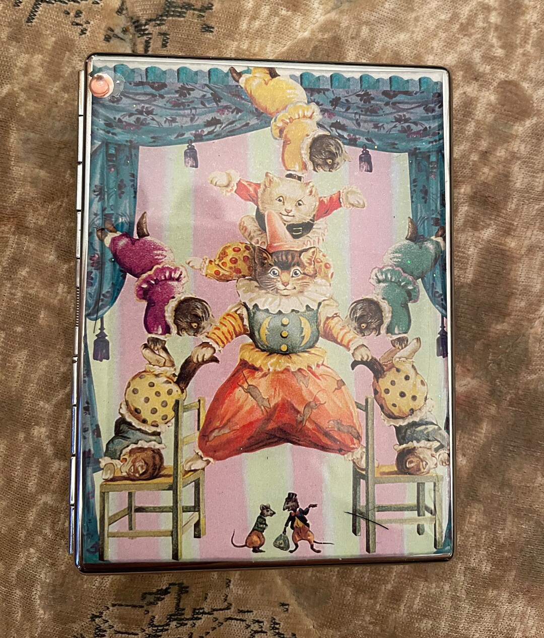 Retro Edwardian Circus Act 1-clip Wallet Cigarette I.D. Case Business ...