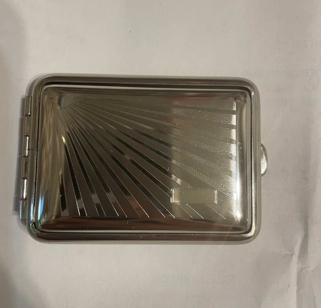 German Silver Art Deco Sunburst Small Pill Box Pill Case - Etsy