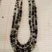 Retro Black/ivory Jasper Dalmation Quartz Crystal Bead 3-strand ...