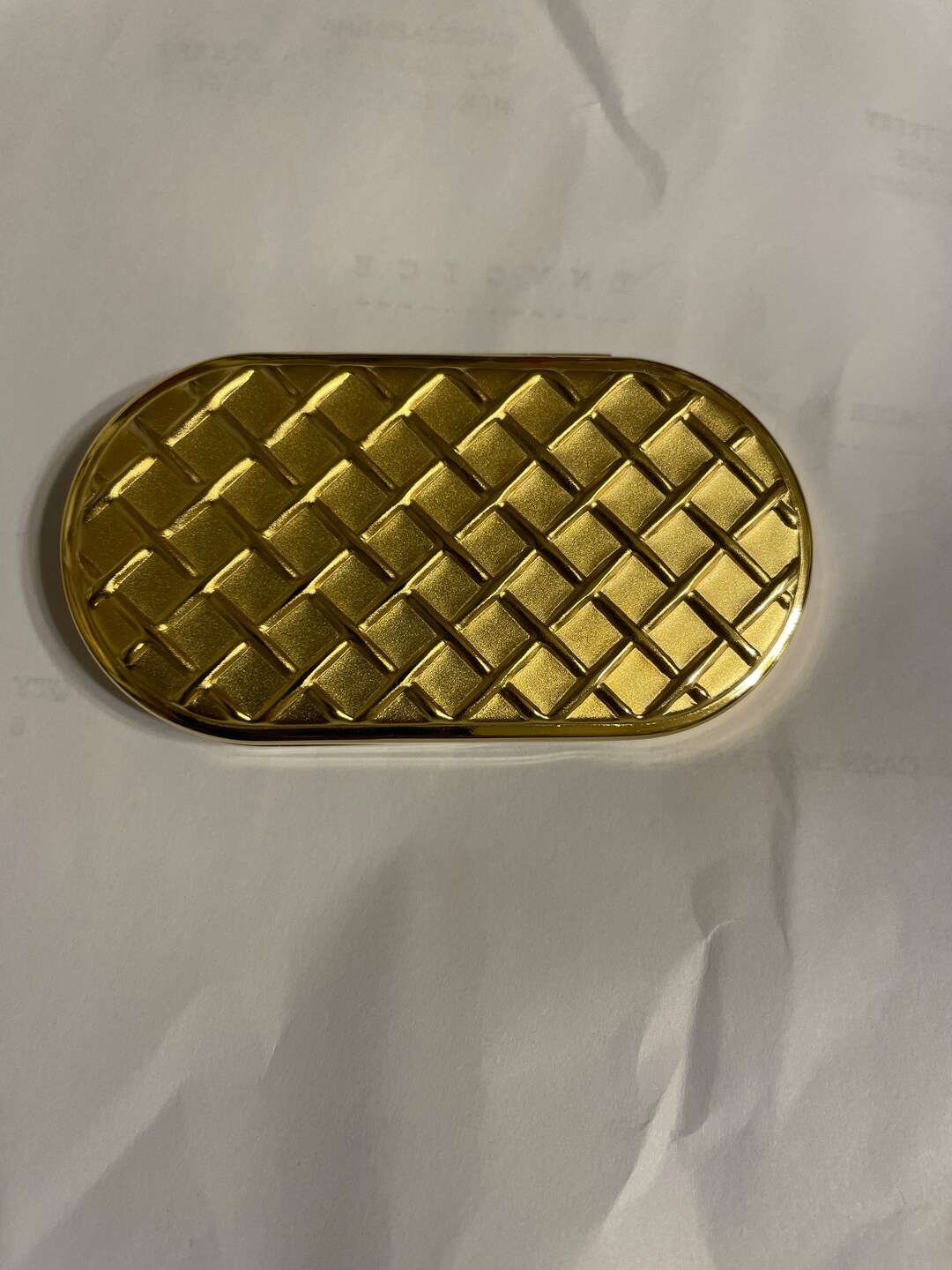 Retro Gold Deco Diamanté Oval Flip-open Mirror Cimiact - Etsy