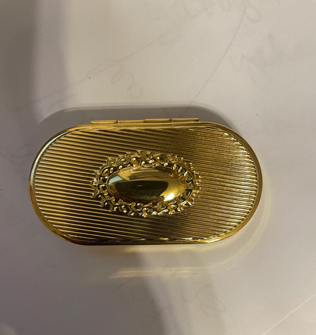 Vintage 1950s Gold Oval Portrait Flip-open Mirror Compact - Etsy