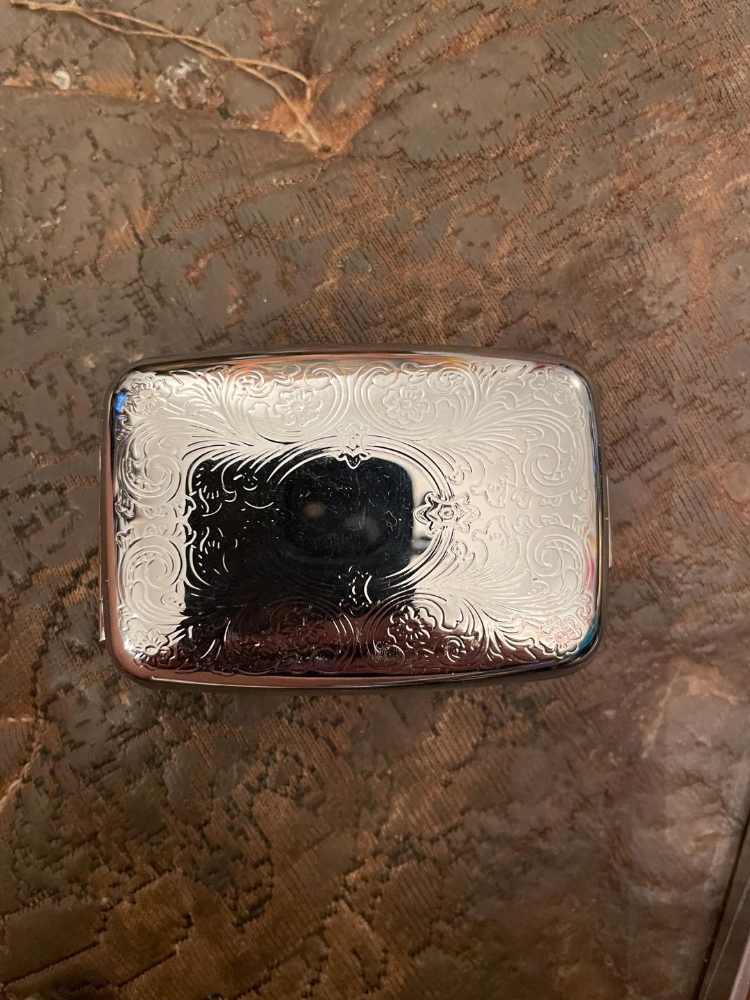 Retro Art Deco Victorian Silver Rectangle Pill Box - Etsy