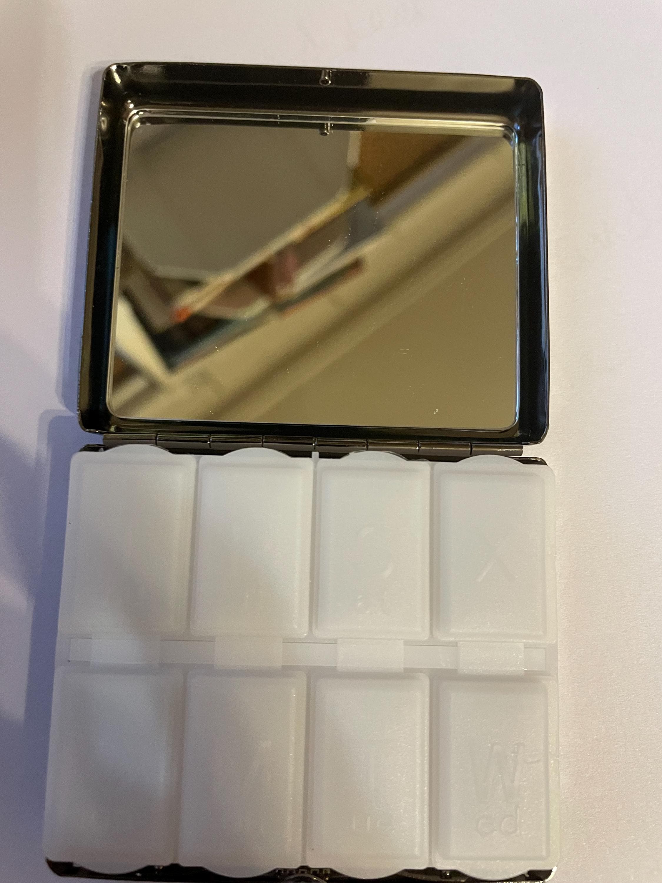 Art Deco Gunmetal or Antique Silver Victorian Fleur Large Rectangle ...