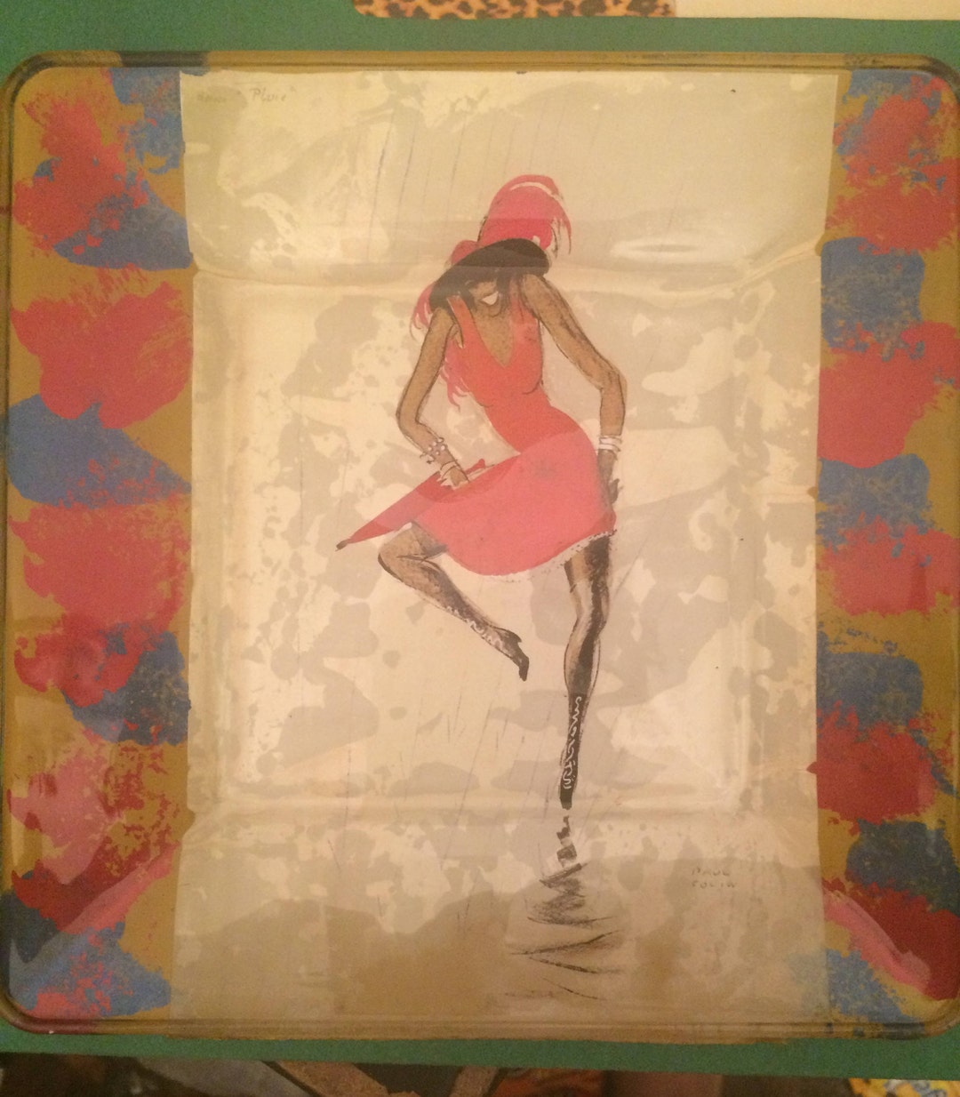 La Revue Negre RED HOT JAZZ Lady Collector Large Glass Plate Candy Dish ...