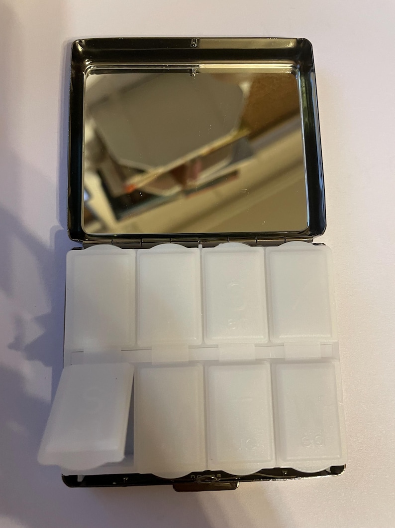 Art Deco Gunmetal or Antique Silver Victorian Fleur Large Rectangle ...