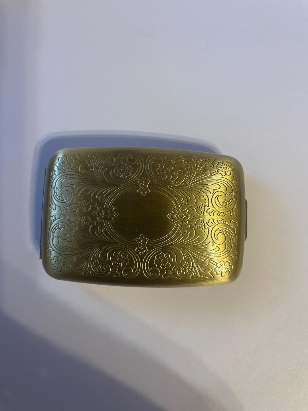 Retro Art Deco Victorian Antique Brass Rectangle Pill Box - Etsy