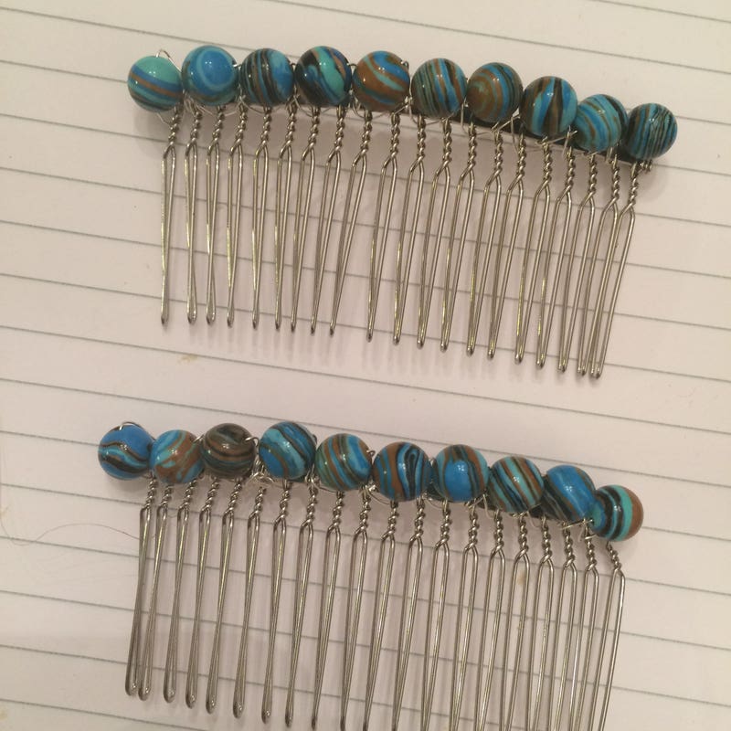 Turquoise Hair Comb - Etsy UK