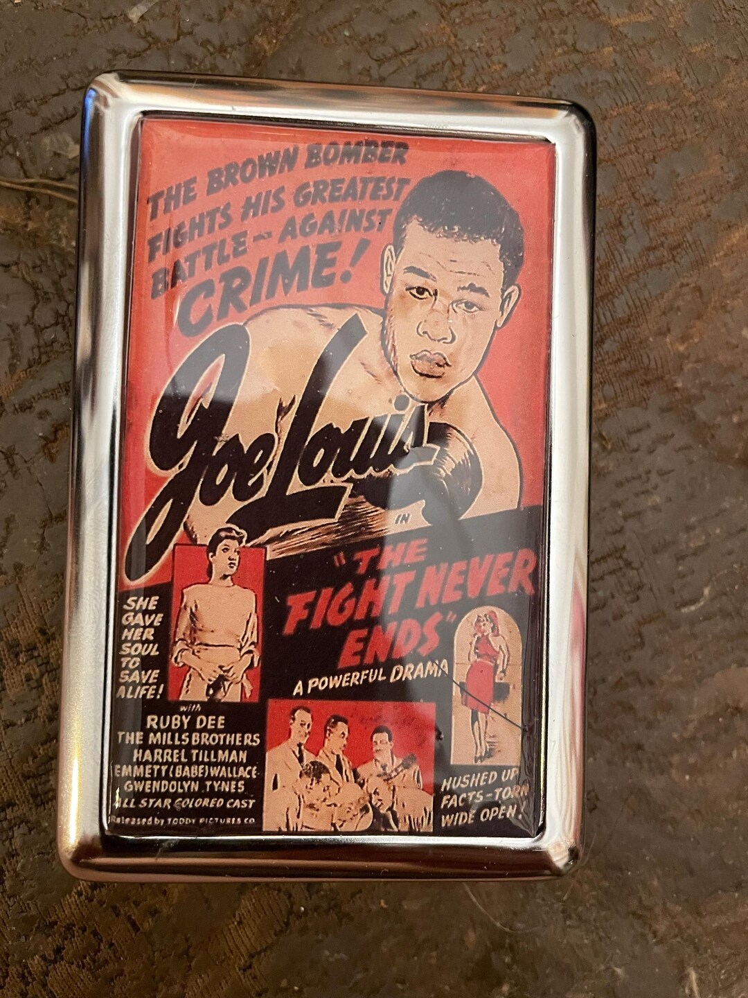 Retro Joe Louis Brown Bomber Boxer 2-clip 100s Cigarette Wallet Case ...