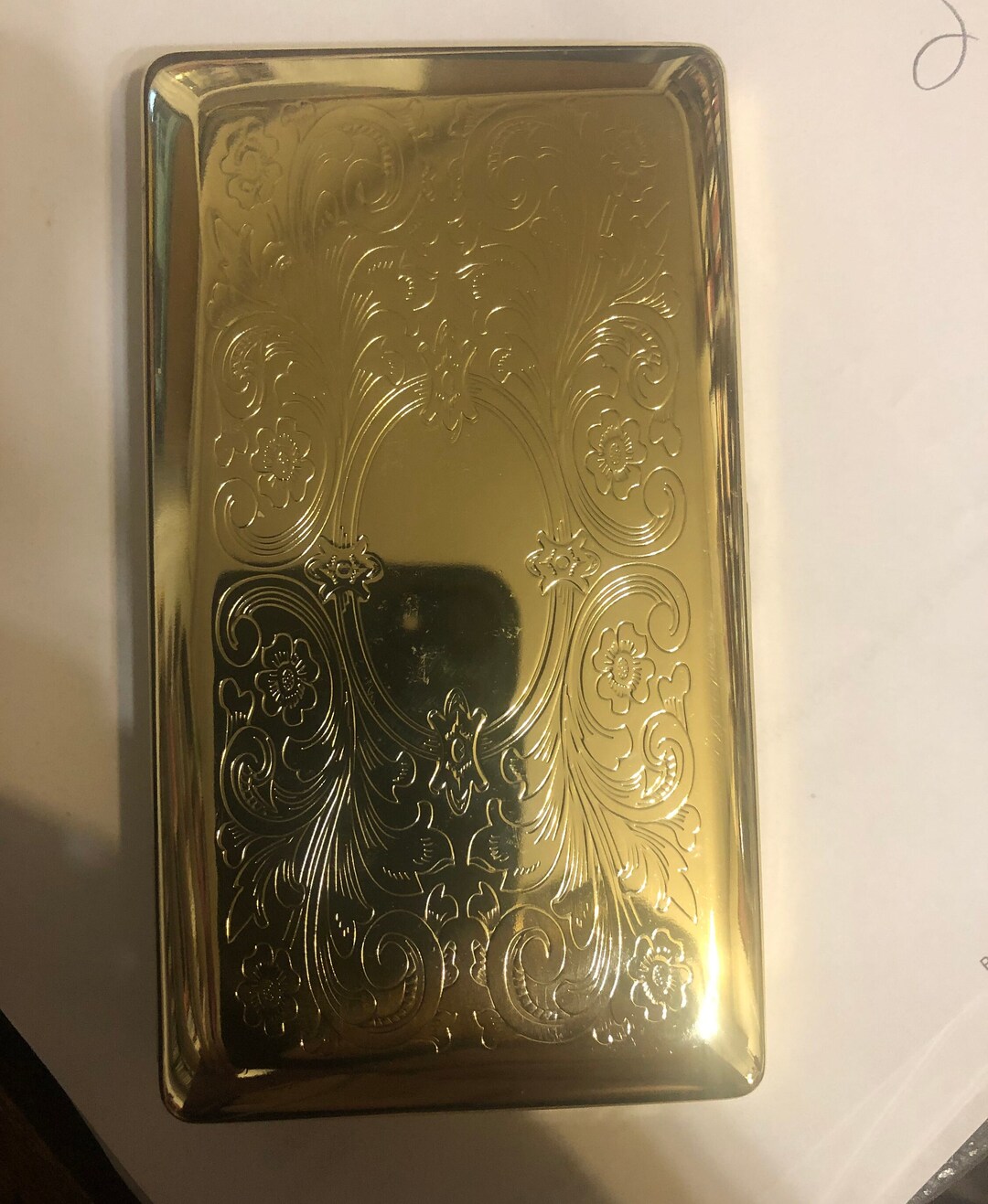 Art Deco Gold Victorian Scroll Wallet Business Credit Card Holder 120s ...