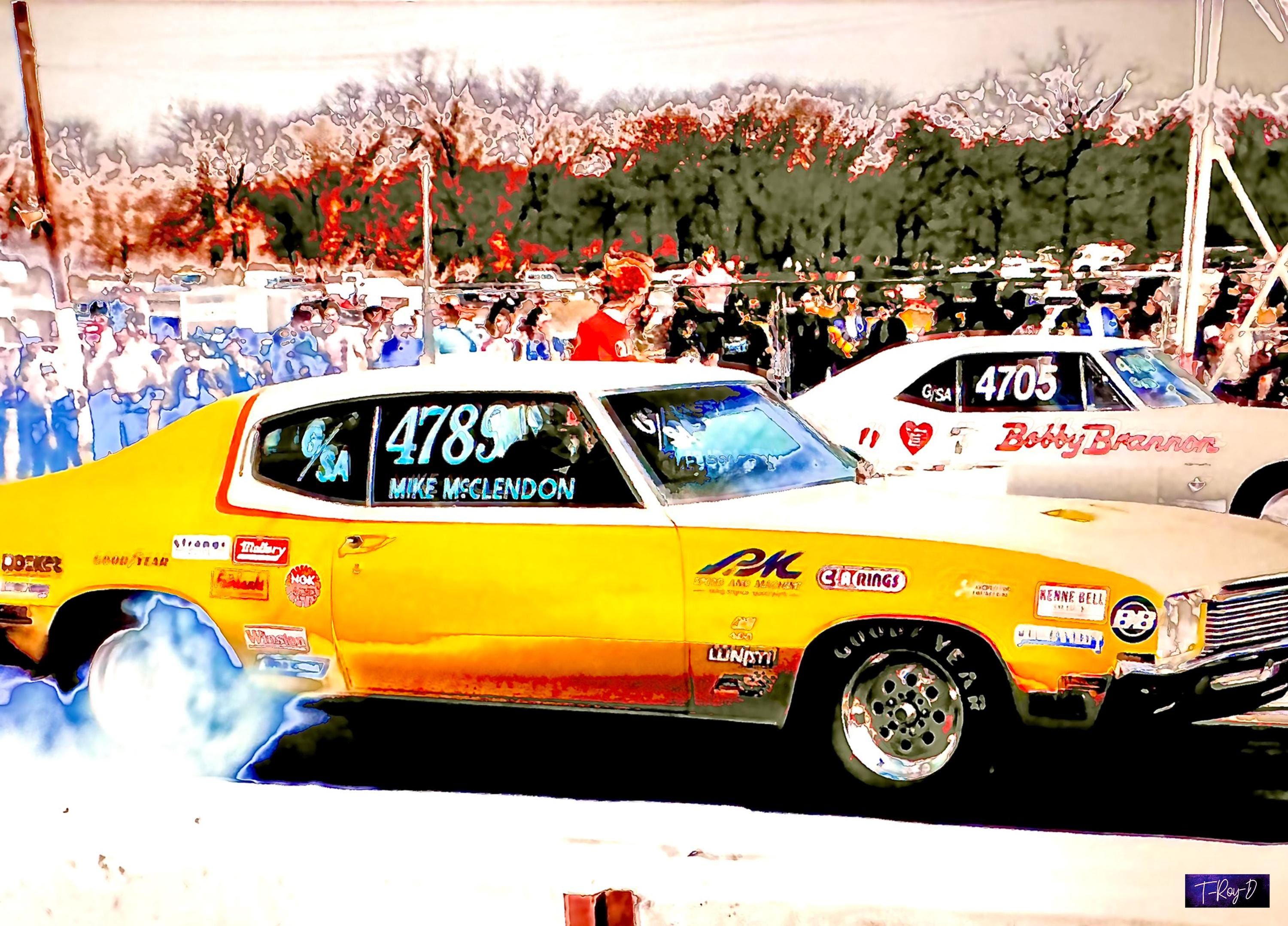 Yellow Drag Car Art Original Digital Download Artwork - Etsy