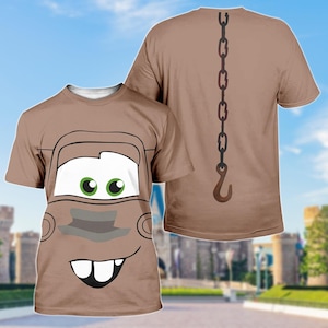 Mater Face 3D Shirt, Cars Tow Truck Character Hoodie, Funny Disney ...