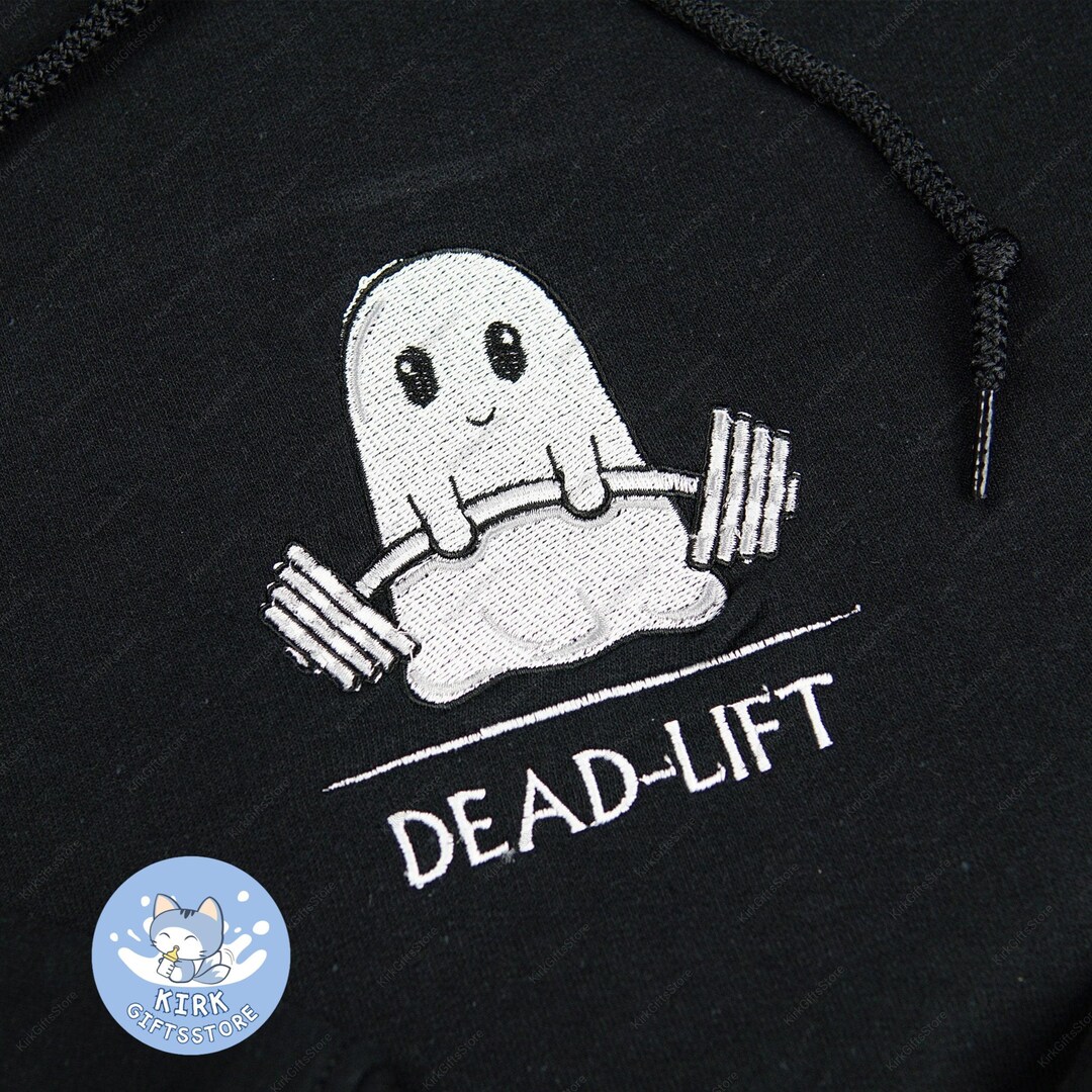 Halloween Dead Lift Embroidery Sweatshirt, Ghost Embroidered Shirt ...