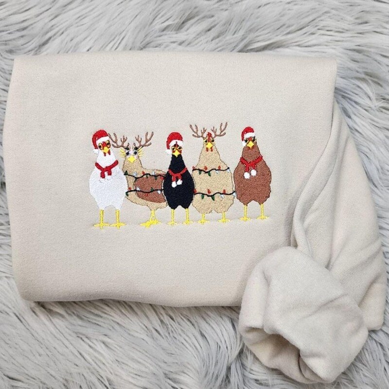 Embroidered Chicken - Etsy