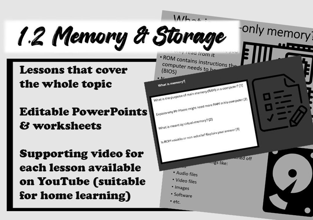 1.2 Memory and Storage Full Scheme of Learning Editable Powerpoints ...