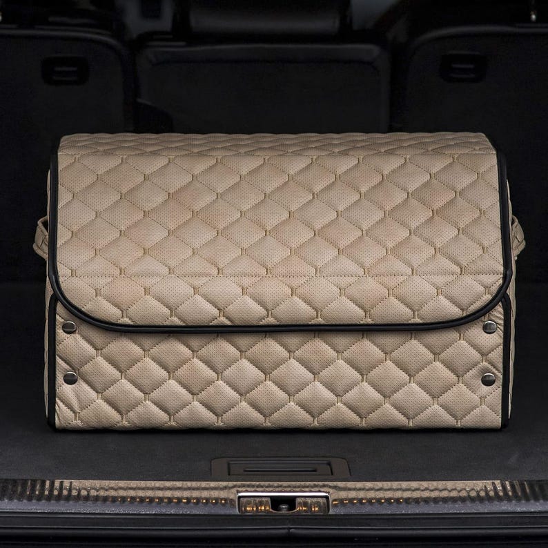 Personalized Black and Bllue Car Trunk Organizer & Magnetic Fixation ...