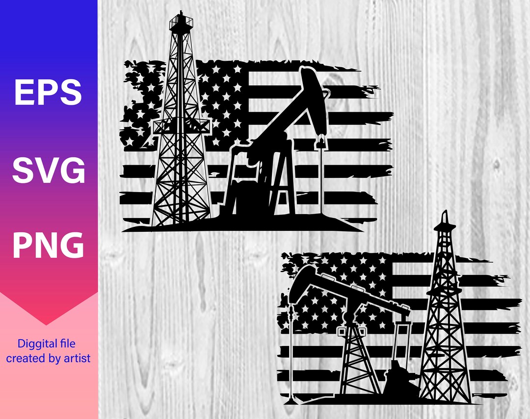 Oil Field Svg, Oil Field Scene, Oil Derrick Svg, Oil Rig Svg, Oil Pump ...