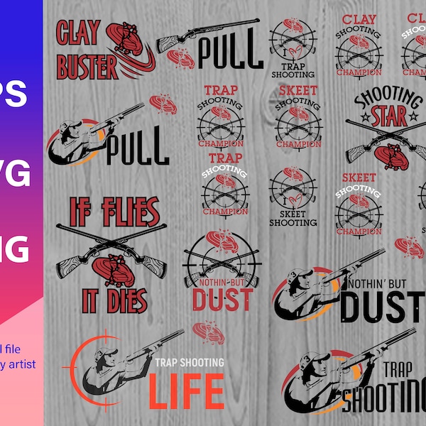 Skeet Shooting Svg - Etsy