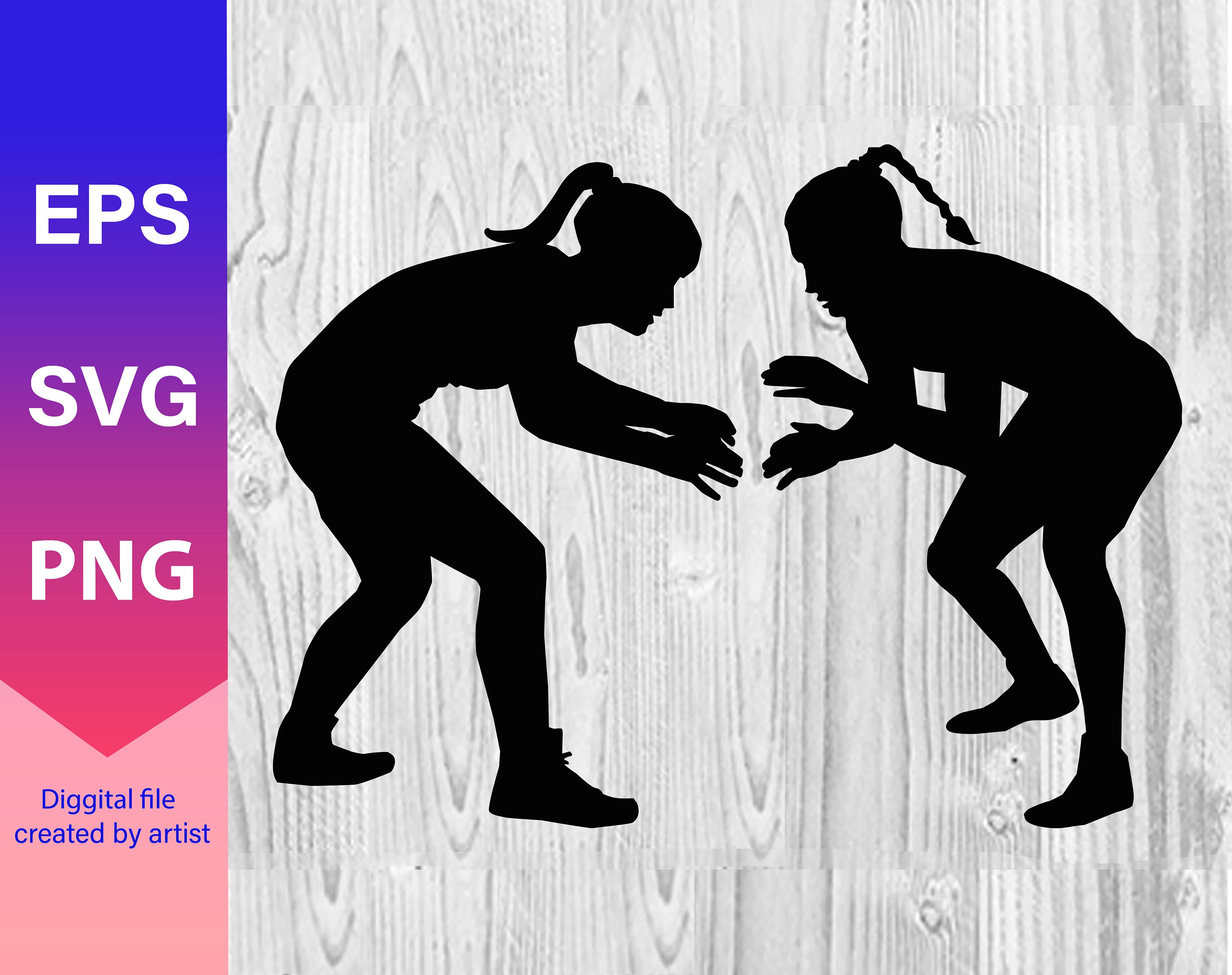 Female Wrestling SVG File, Girl Wrestler SVG, Wrestling Png, Women's ...