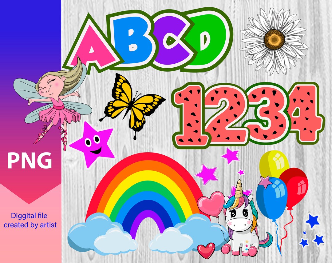 Rainbow Birthday Boy PNG, Birthday Girl Png, Bundle, Rainbow ...