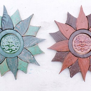 Green Man Tile Mosaic, Forest Decor, Architectural Salvage, Pagan Gift ...