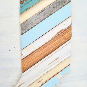 Indiana Wall Art Reclaimed Wood Art Rustic State Outline - Etsy