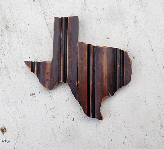 Small Wood Texas Rustic Texas Art Salvaged Wood Wall Art | Etsy